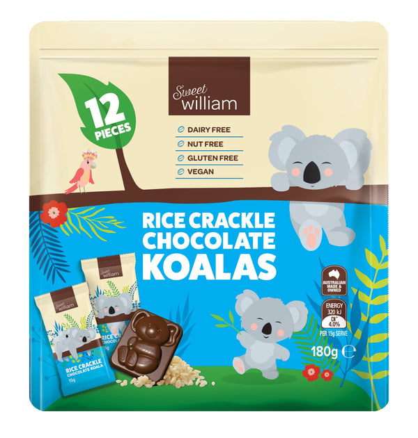 Sweet William Rice Crackle Koalas 12x15g 180g - WELL I AM