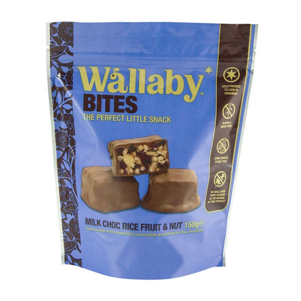 Wallaby Bites Milk Choc Fruit & Nut 150g - WELL I AM