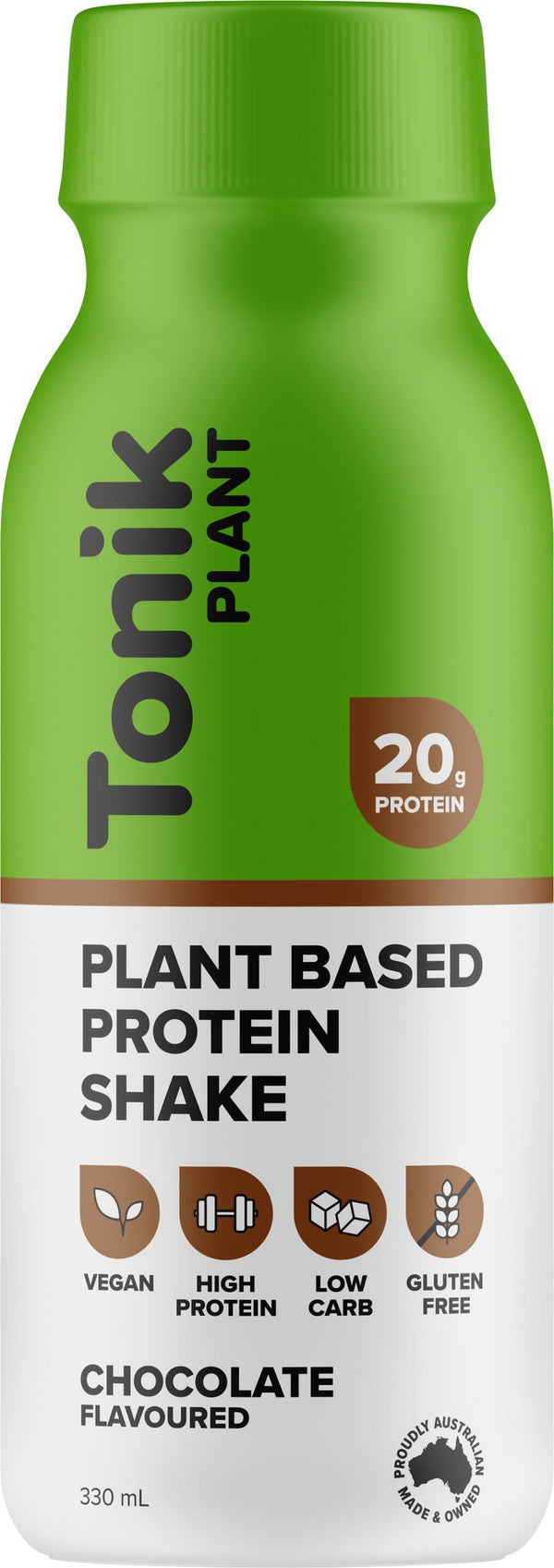 Tonik Plant Chocolate 20g Plant Protein 330ml - WELL I AM